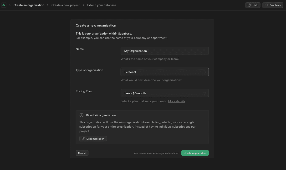 🧑‍💻 Supabaseのアカウント作成からプロジェクト作成までの手順