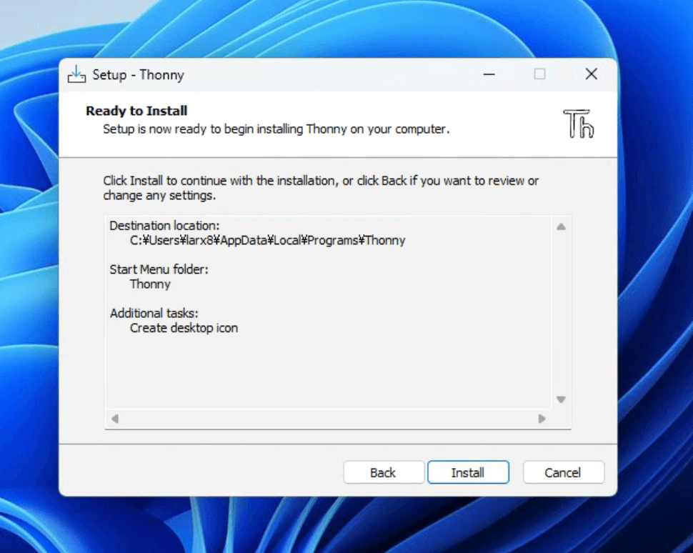 📝 Windows11にThonnyをインストールする手順