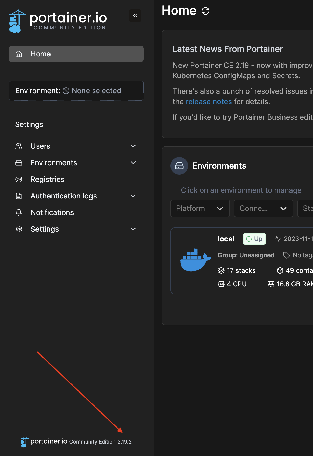 🛳️ Portainerを最新版にアップデートする